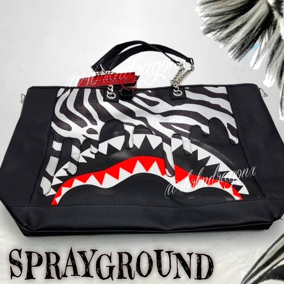 Sprayground | Bags | Sprayground Metallic Black Silver Animal Print ...